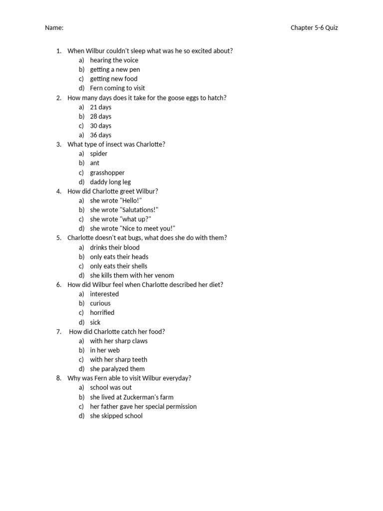 Chapter 5-6 Quiz | PDF