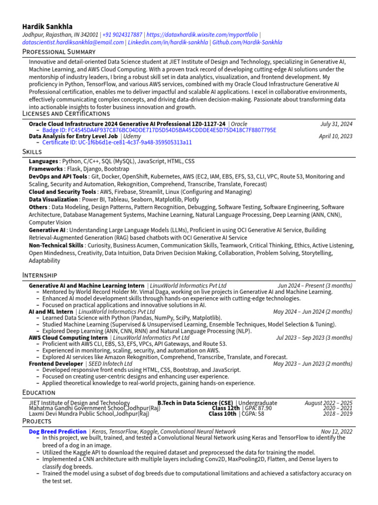 Hardik-Sankhla 21EJDDS137 | PDF | Amazon Web Services | Artificial Intelligence