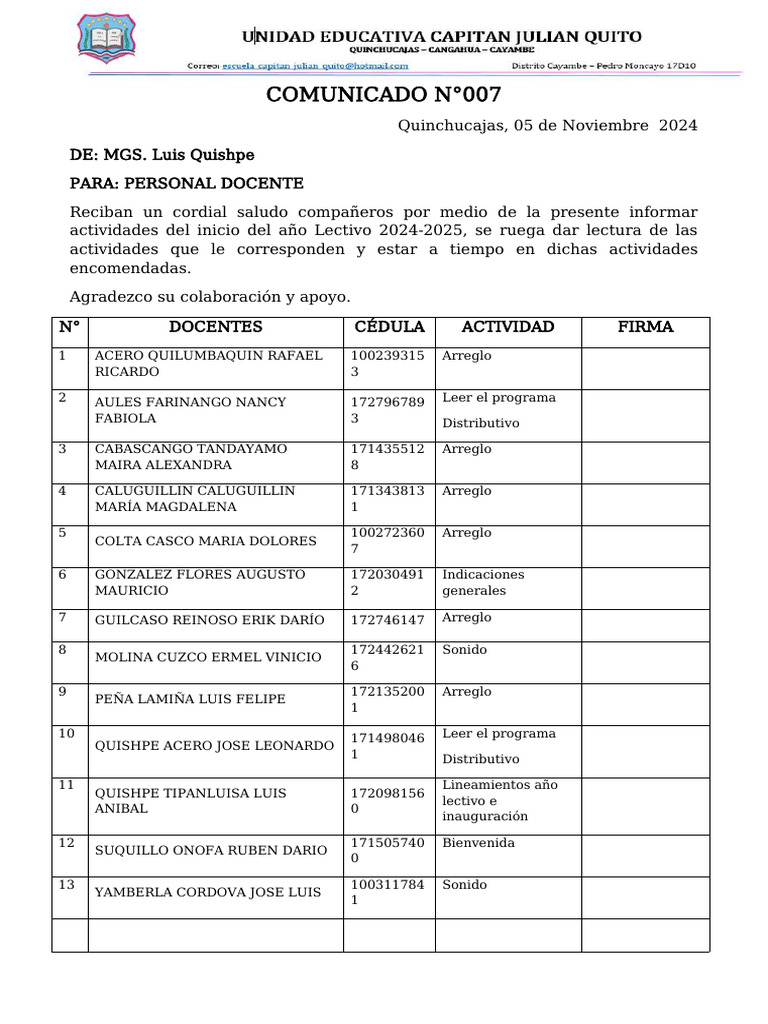 Comunicados Texto | PDF