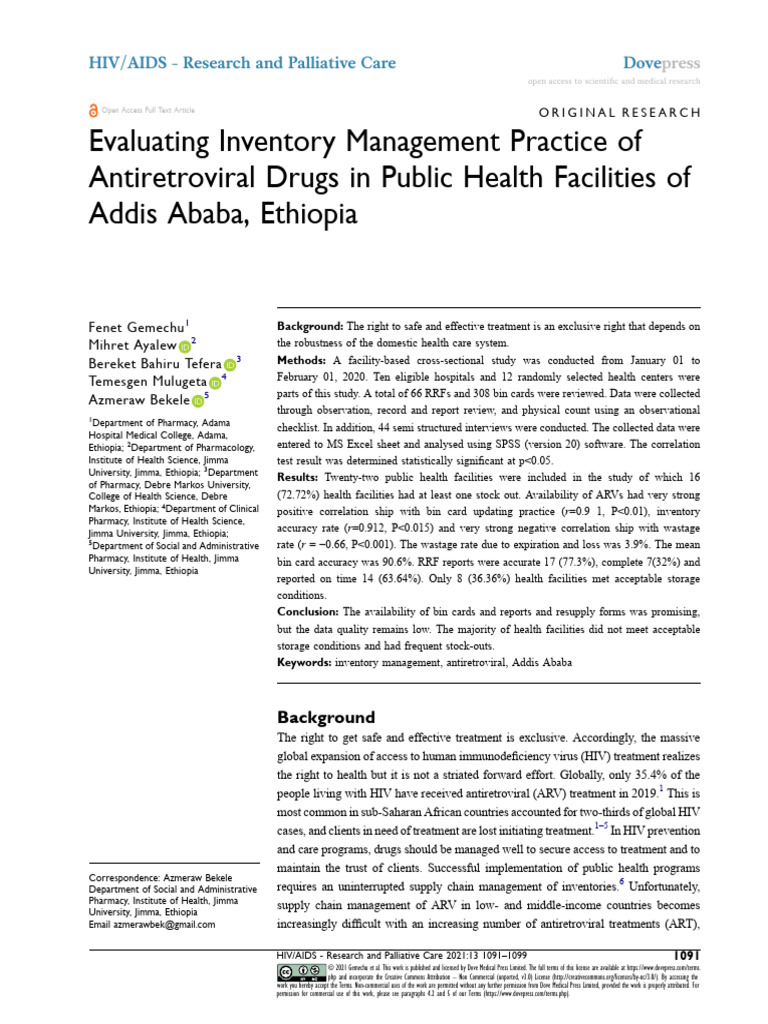 Evaluating Inventory Management Practice of Antire | PDF | Management ...