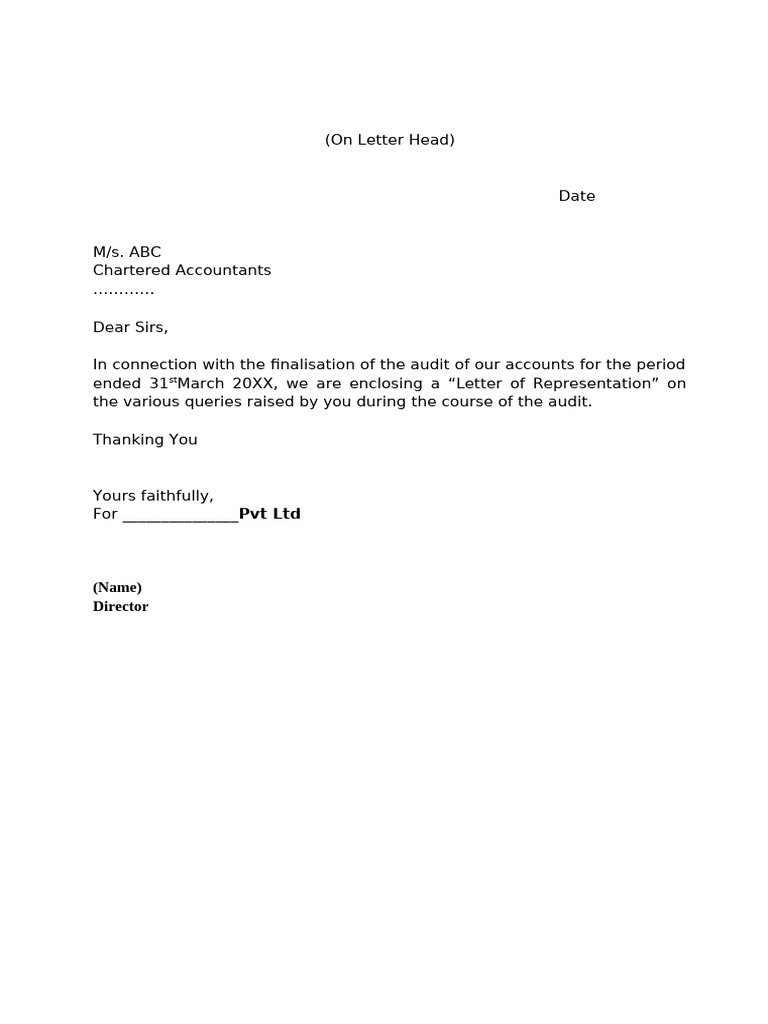 Audit Representation Letter 2022 | PDF | Inventory | Depreciation