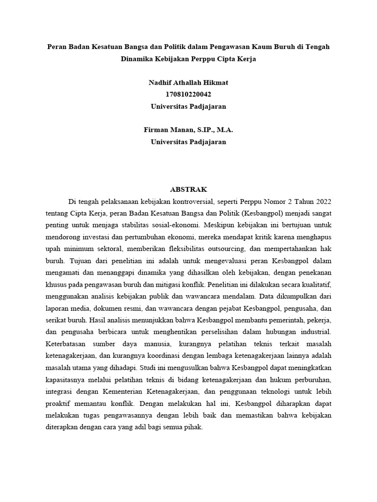 Nadhif Athallah Hikmat - 170810220042 - Output Magang | PDF