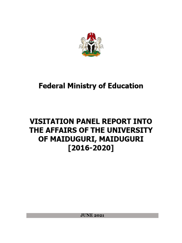 UNIVERSITY-OF-MAIDUGURI-MAIDUGURI-Report-2016-2020 | PDF