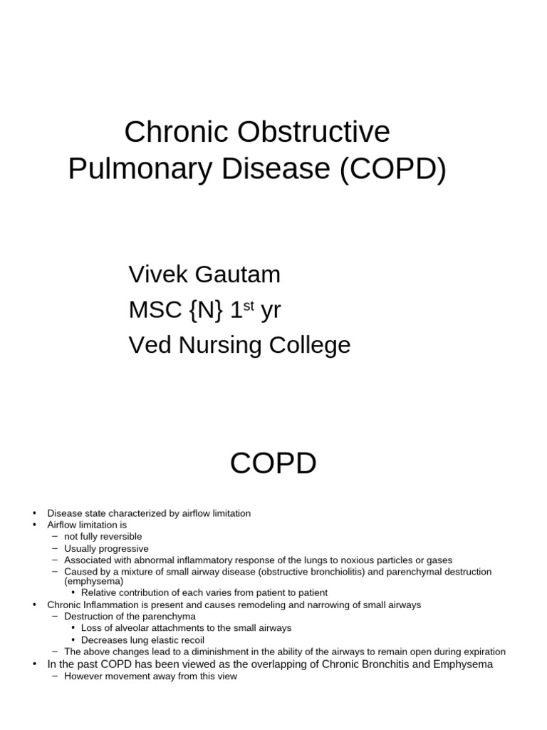 Unit_6_COPD_1_ | PDF | Chronic Obstructive Pulmonary Disease | Bronchitis
