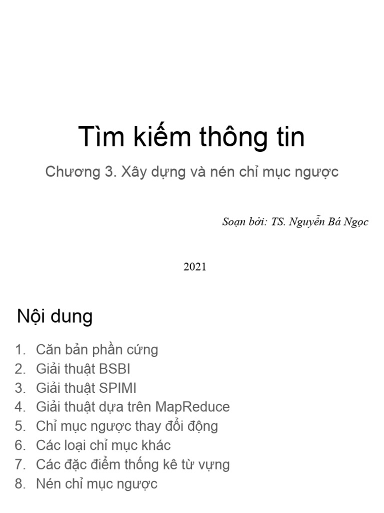 Ch03 XayDungVaNenChiMucNguoc | PDF