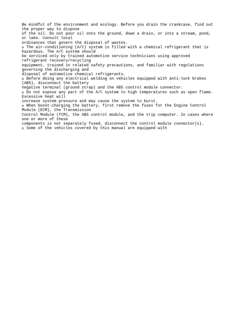 Safe Automotive Maintenance Practices Pdf