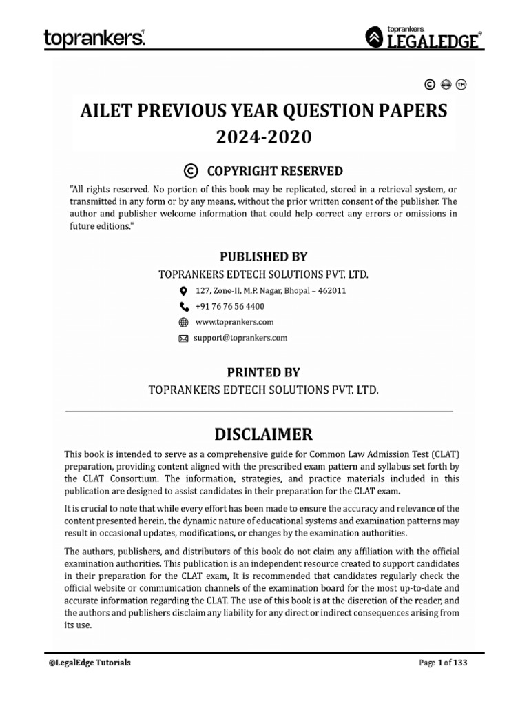 AILET (2024 - 2020) PYP Booklet | PDF | Virtual Reality | Bric