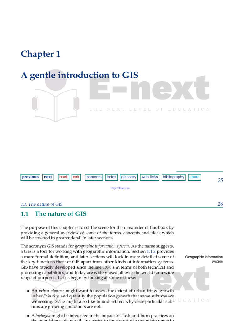 1-A Gentle Introduction to GIS (E-next.in) | PDF | Geographic ... 1-A Gentle Introduction to GIS (E-next.in) | PDF | Geographic ...
