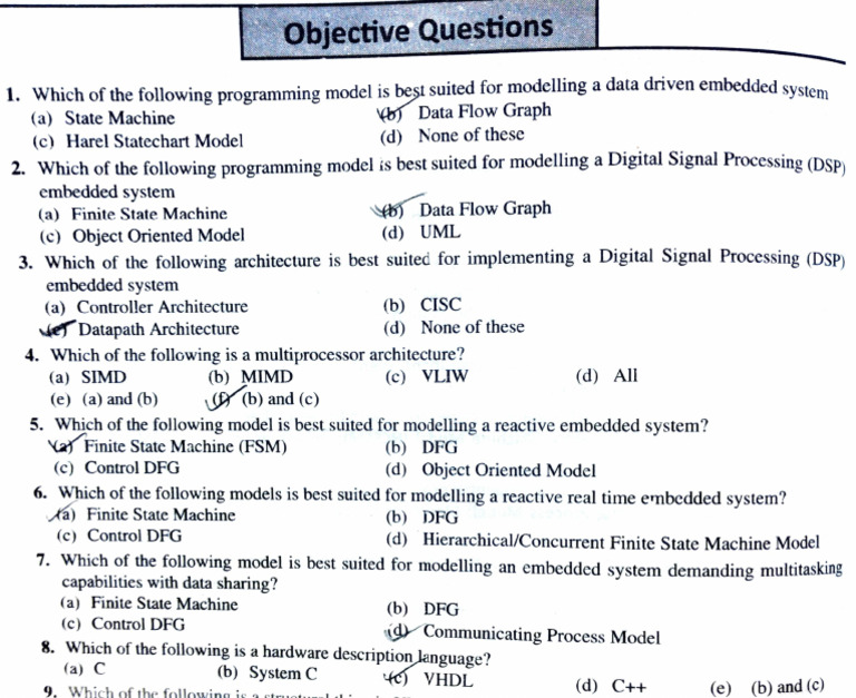 Embedded Systems VTU Module 3 quiz questions | PDF