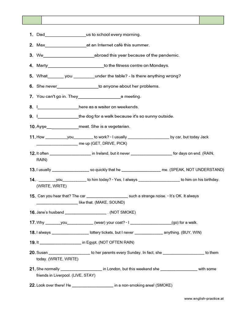 9.sınıf,s.present,progressive, question tags | PDF