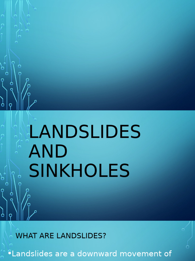 DRRR q2 23 Landslides Sinkholes | PDF | Sinkhole | Landslide