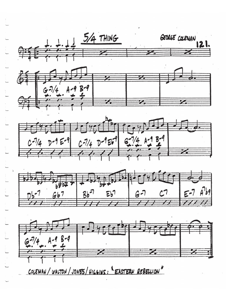 George Coleman-5 - 4 Thing-SheetMusicMax | PDF