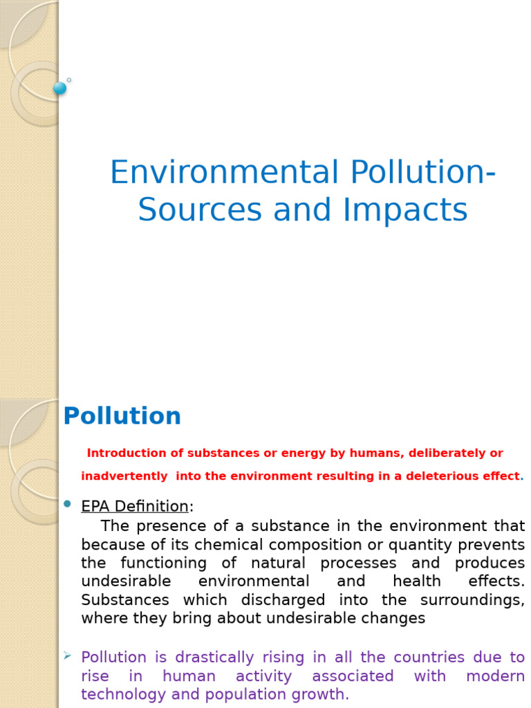 Environmental Pollution | PDF | Air Pollution | Water Pollution