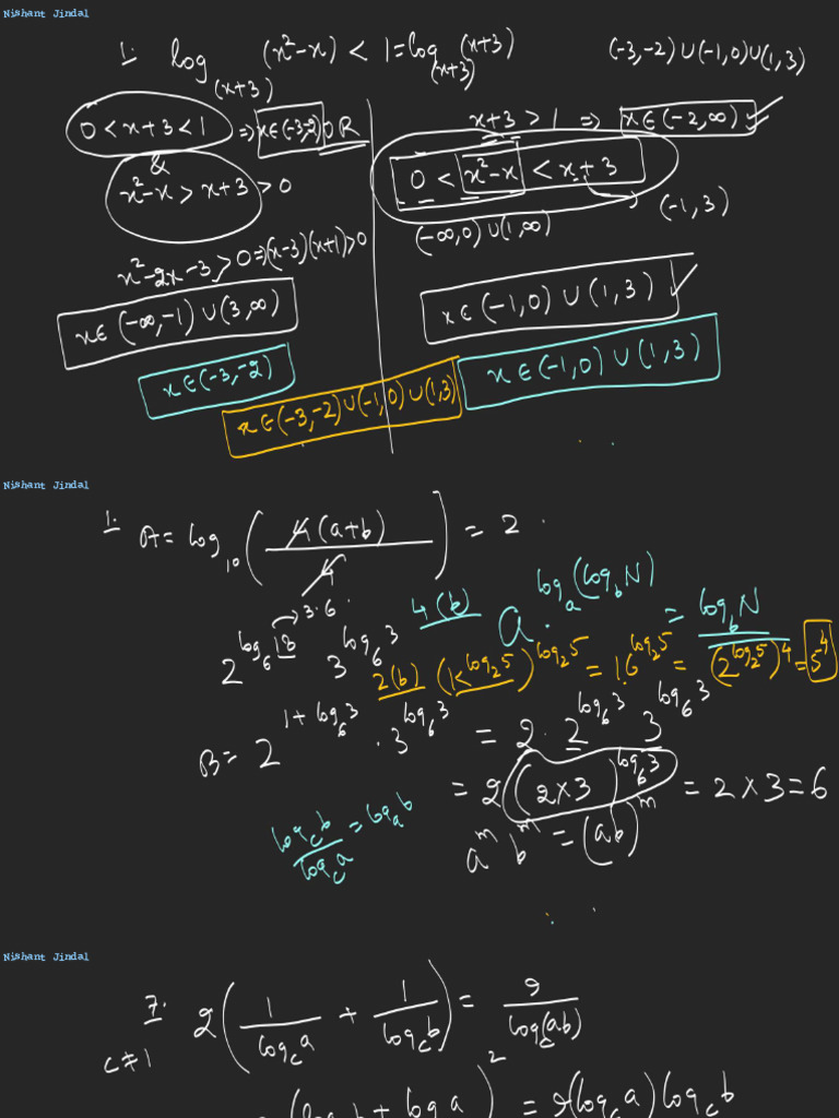 75 Logarithm _ L-09 (Class Notes) NJ_247 | PDF