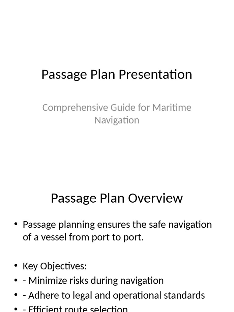 Passage Plan Presentation | PDF
