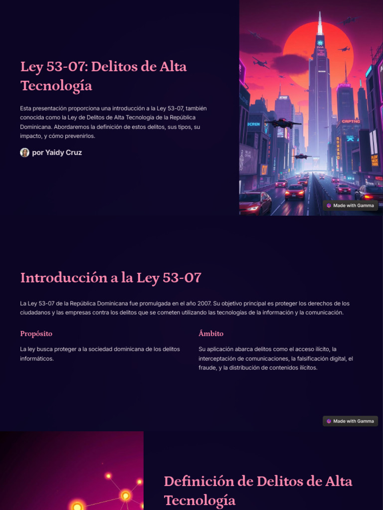 Ley 53-07: Protección Contra Cibercrimen | PDF | La seguridad informática | Seguridad