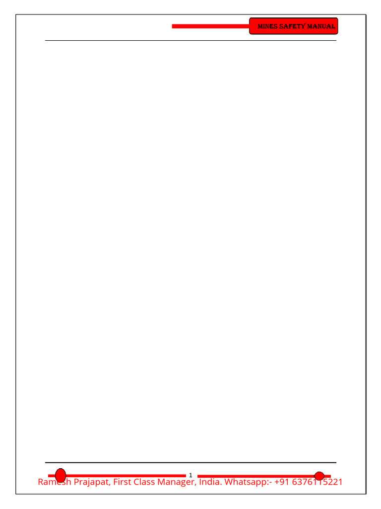 Mines Safety Manual 1 Pdf Traffic Light Speed Limit