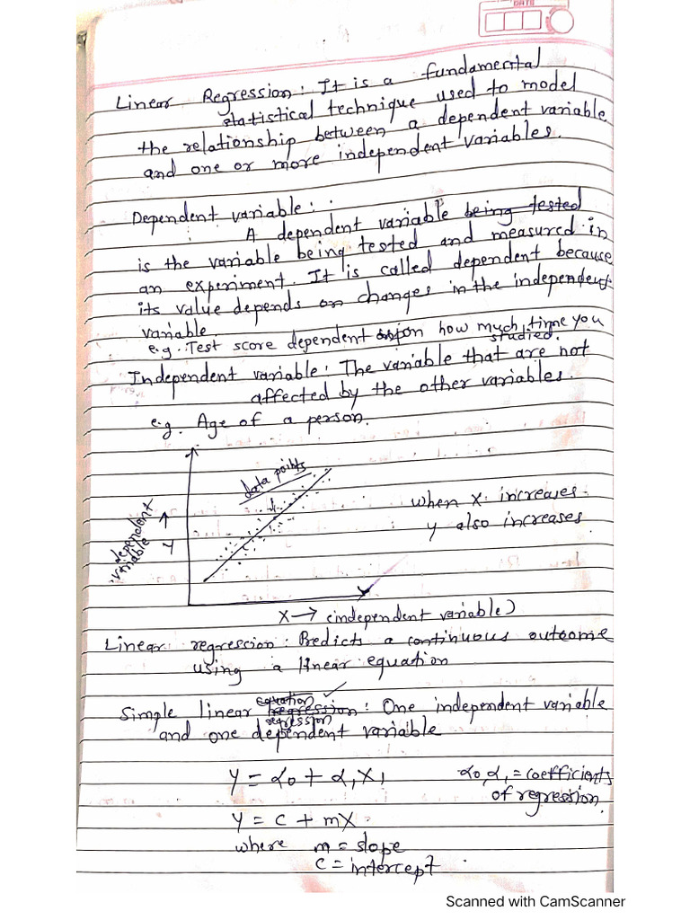 Linear Regression (DSBD) | PDF