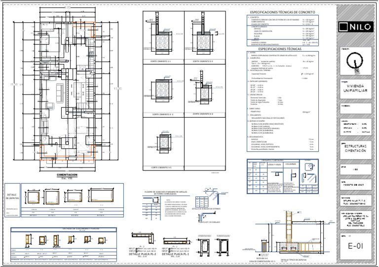 CIMENTACION .- SR.PINGO | PDF | Fundación (Ingeniería) | Hormigón