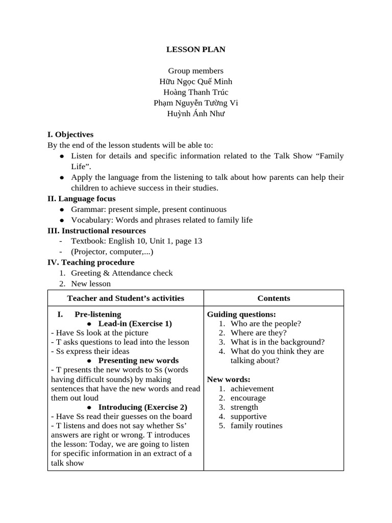 Group Que Minh - ELT2 | PDF | Question | Cognition