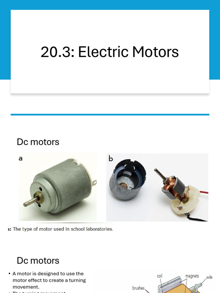 20.3 Electric Motors | PDF | Electric Motor | Electricity