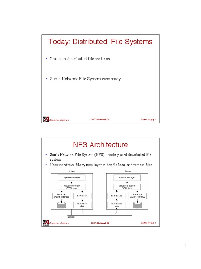 Issues in Distributed File Systems | PDF | File System | Computer File