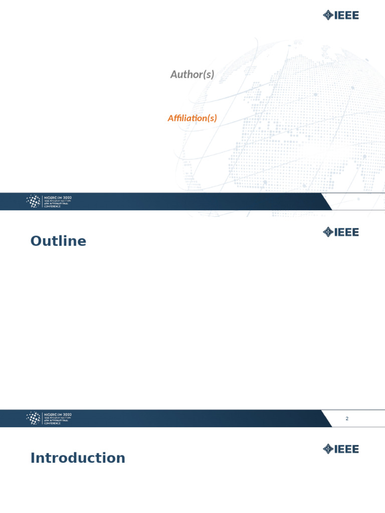 IEEE NigerCon IEEE Corporate Presentation Template 1MAY22 | PDF