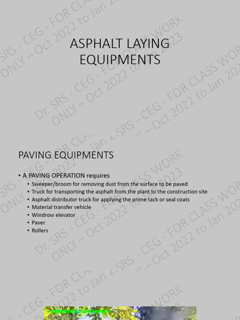 Essential Equipment for Asphalt Paving | PDF | Manufactured Goods ...