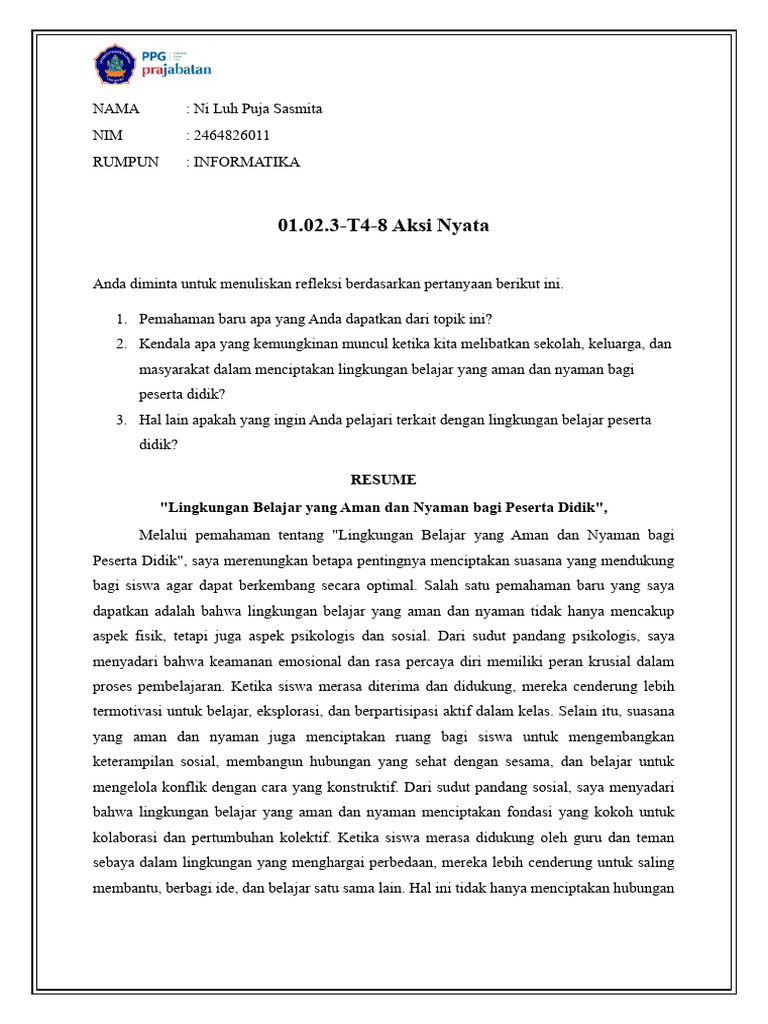 01.02.3-T4-8 Aksi Nyata_2464826011_Ni Luh Puja Sasmita | PDF