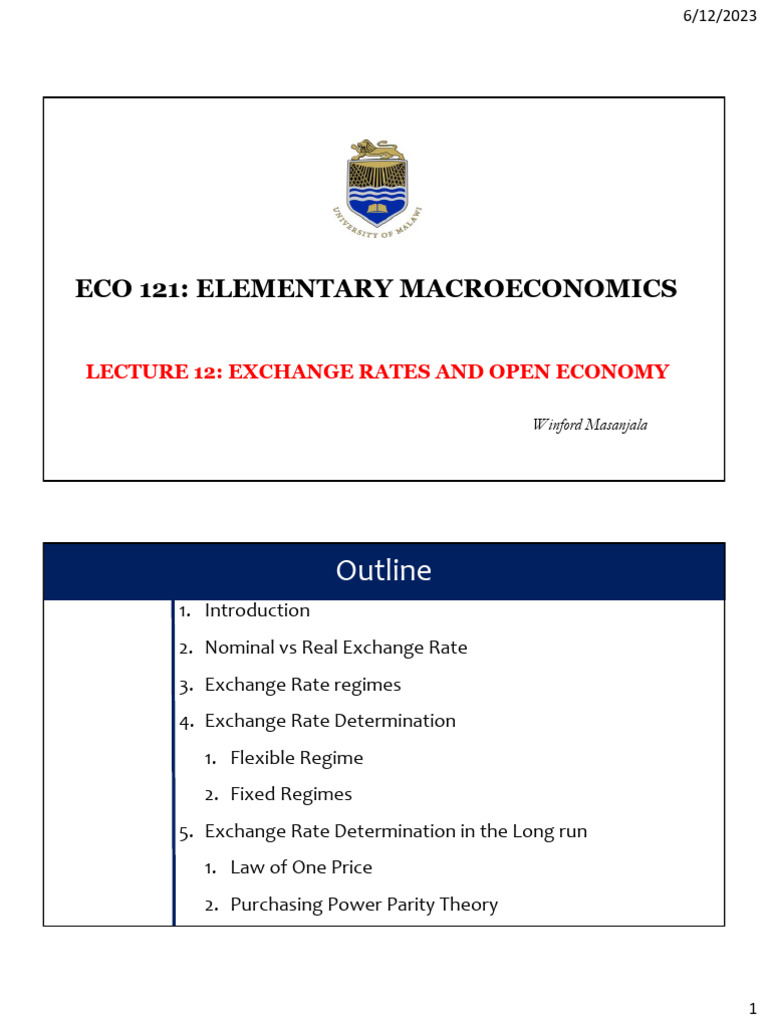 Lecture 12 - International Economy - Autosaved - Autosaved | PDF ...