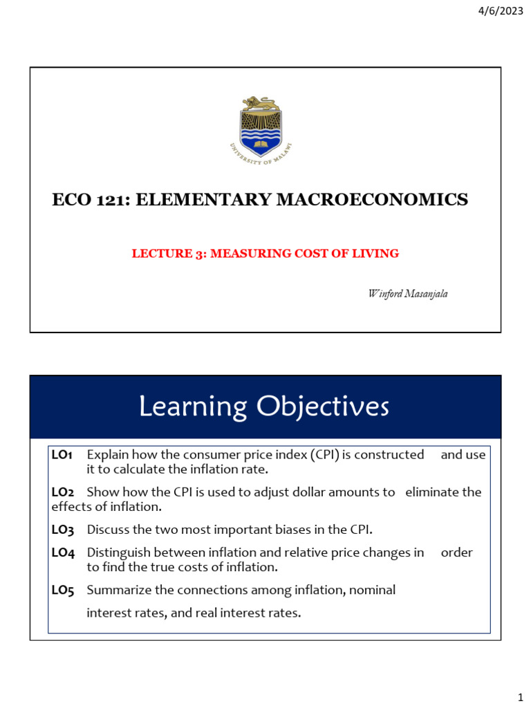 Understanding CPI and Inflation | PDF | Cost Of Living | Consumer Price ...