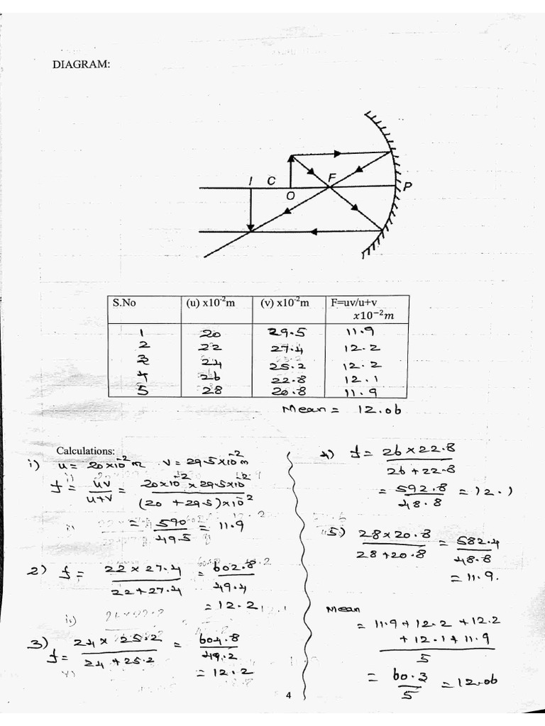 12 Physics Practical Readings | PDF