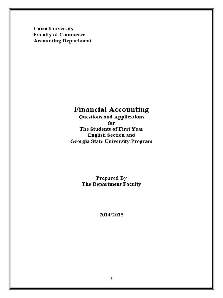 Financial Accounting Applications Final | PDF | Debits And Credits ...