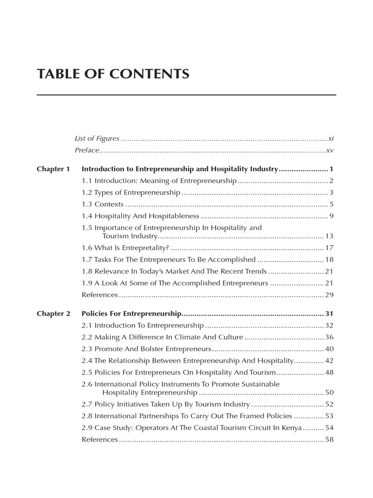 Entrepreneurship management in hospitality industry [p8-11] | PDF ...