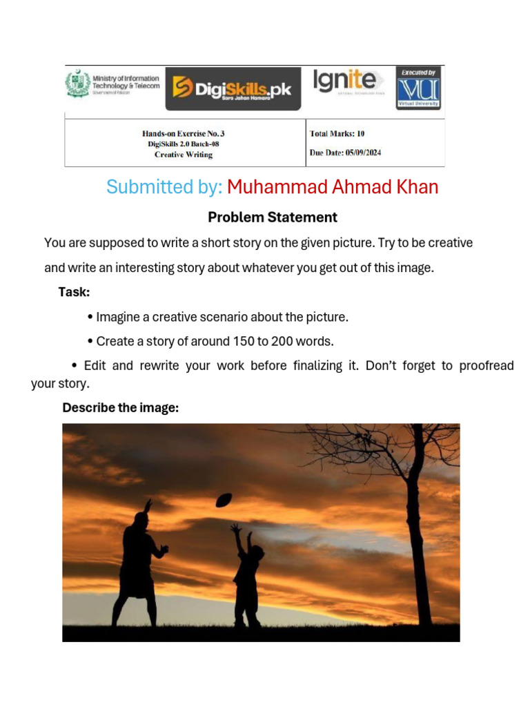 DSP Batch 8 Ex 3 Creative Writing | PDF