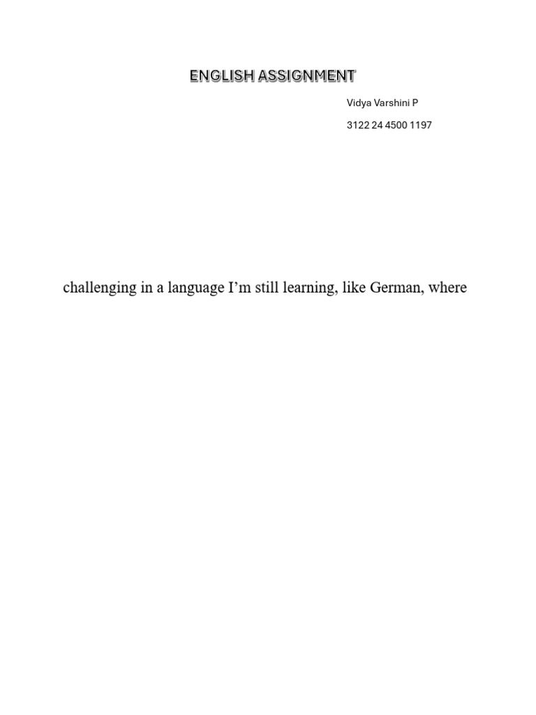 English Assignment 2 | PDF