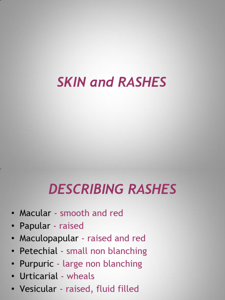 skin rash1 | PDF | Lymph Node | Dermatitis