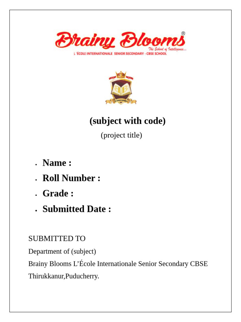 Project's Firstpage | PDF