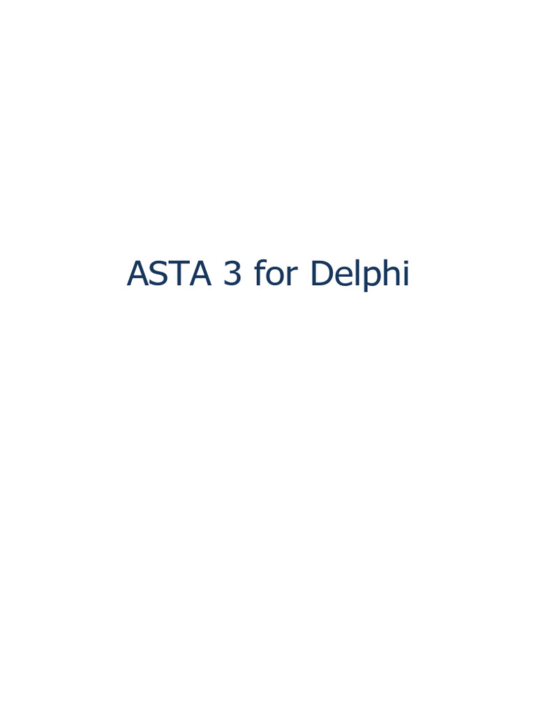 ASTA 3 For Delphi Help File | PDF | Network Socket | Proxy Server