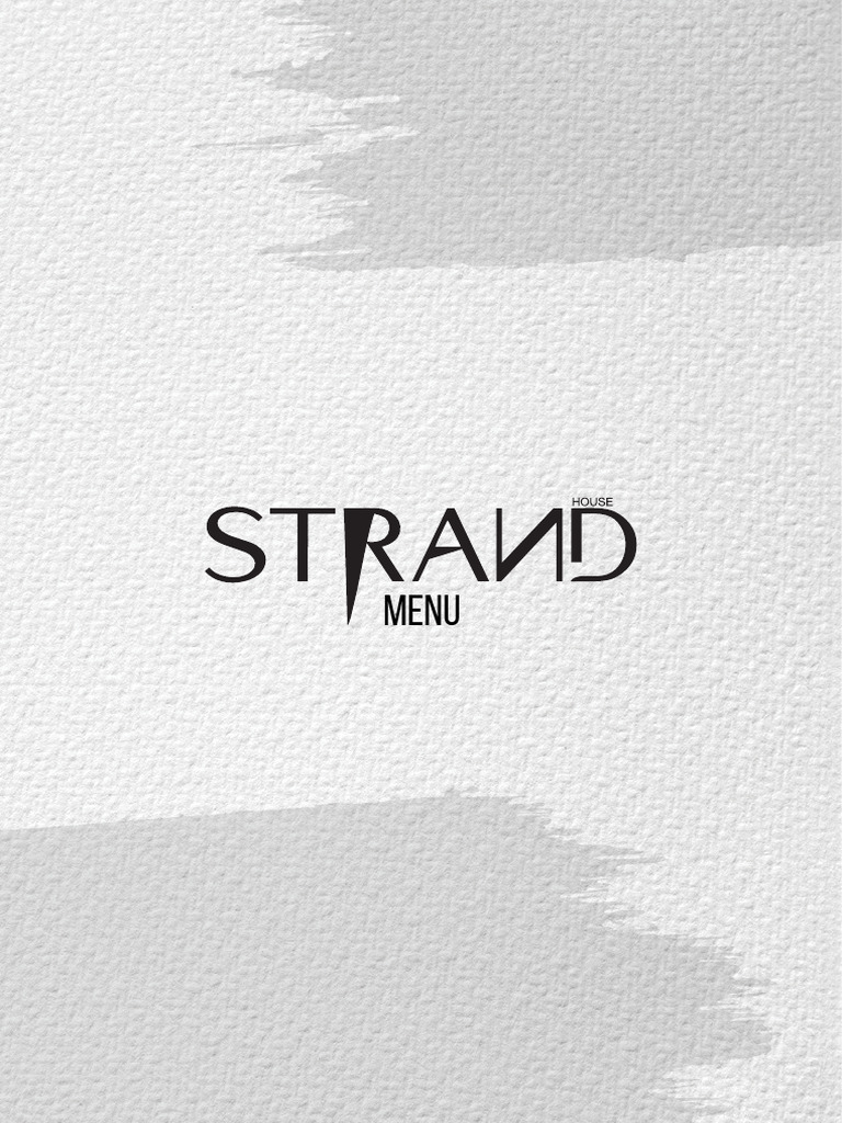 Strand Restaurant Menu Overview | PDF | Hamburgers | Pizza