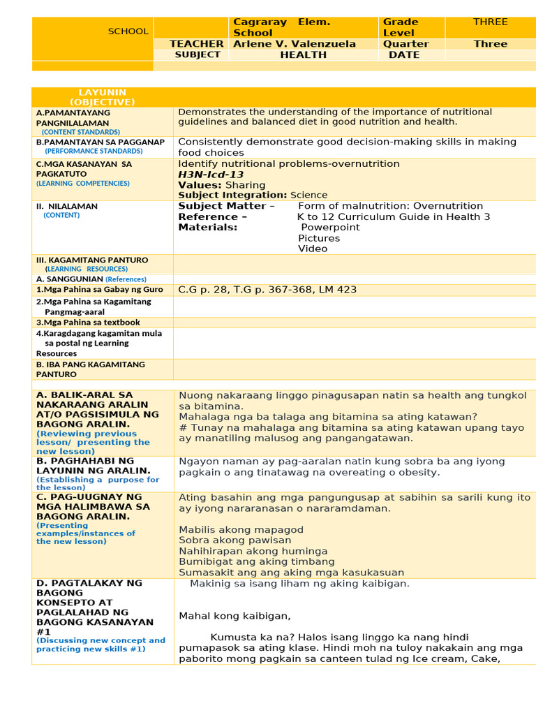 Health3 Cot 2 Arlene | PDF