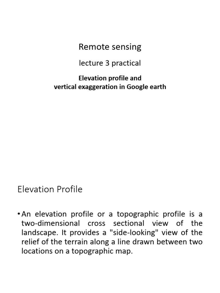 Elevation and Vertical Exaggeration pr.3 | PDF | Topography | Elevation