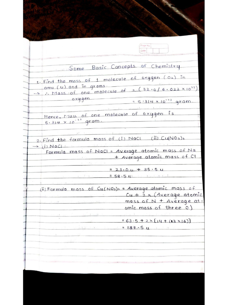Chemistry Class 11 First Terminal Exam Question Bank | PDF