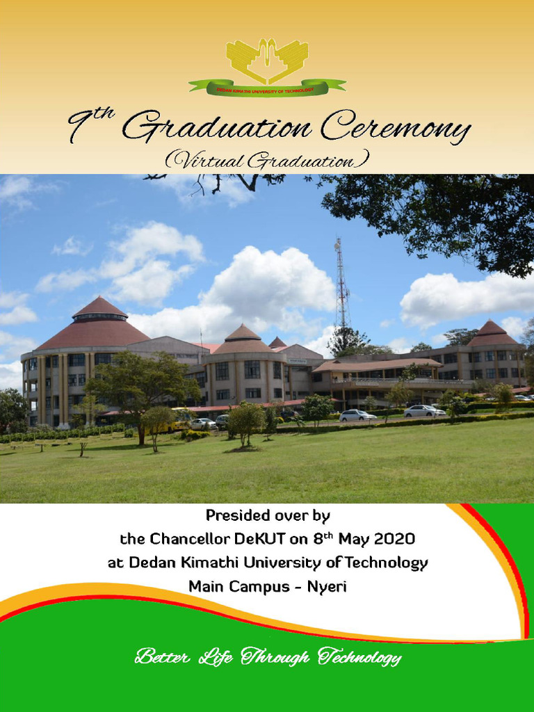 DeKUT 9th Graduation Ceremony 2020 | PDF | Diploma | Engineering