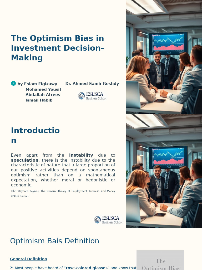 The Optimism Bias in Investment Decision Making | PDF | Investing ...