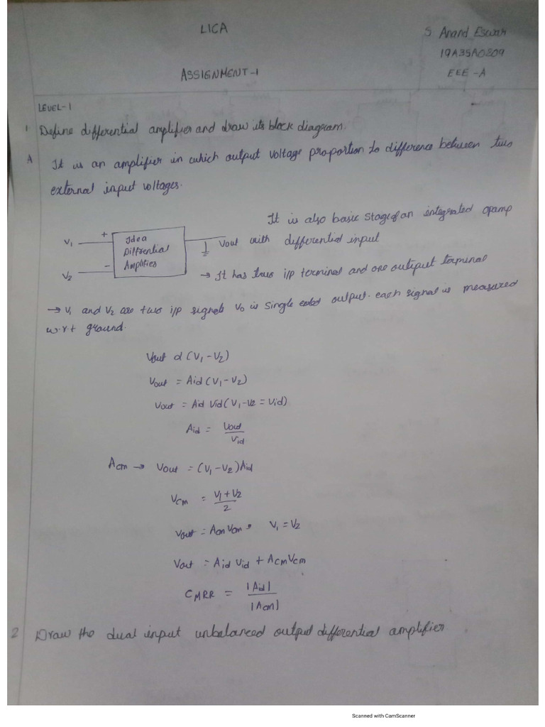 19a35a0209 Assg-1 Lica Unit-1 Eee-A | PDF