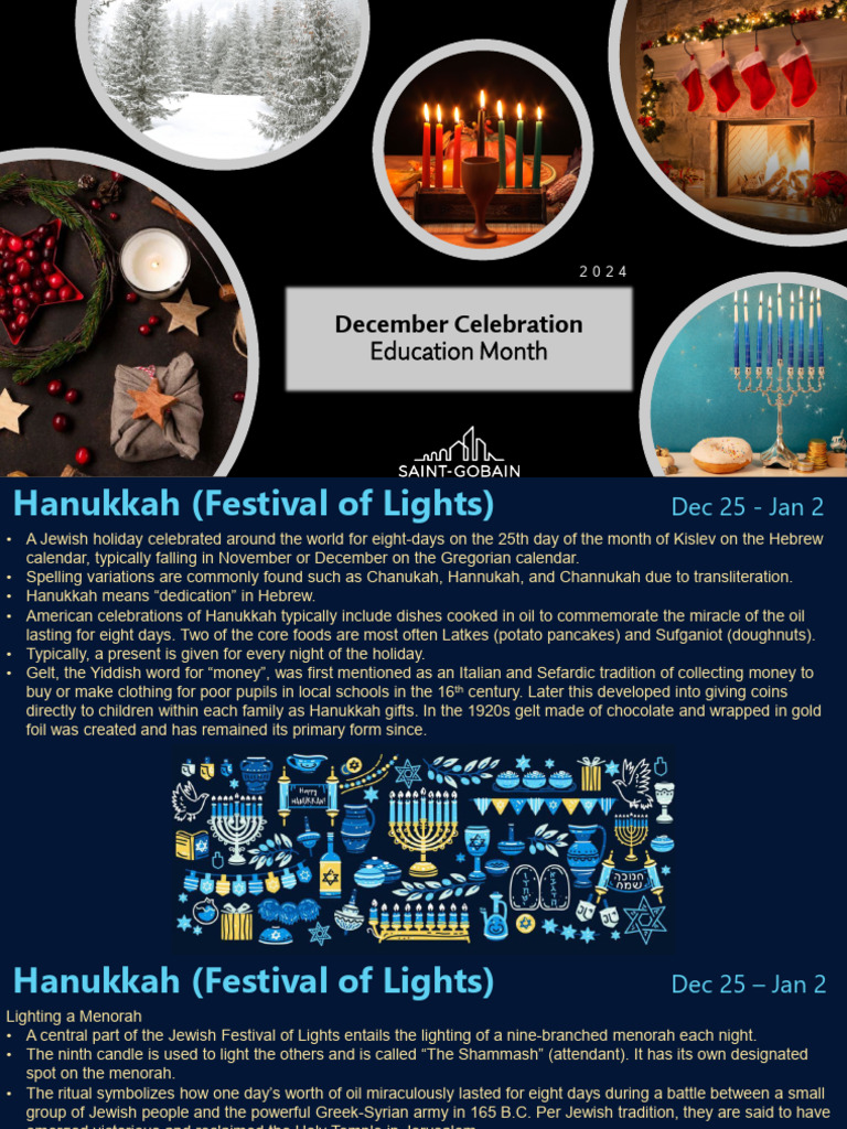 December Celebration Education | PDF | Hanukkah | December Observances