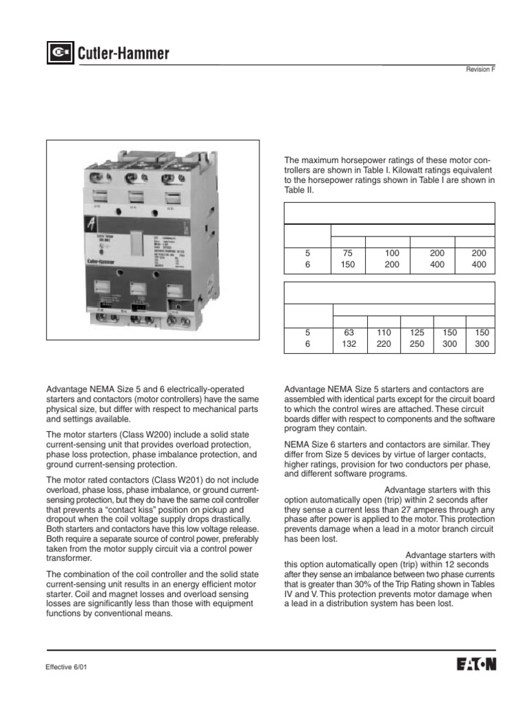 Il17405d.pdfcontactor Cutler Hammer 250A | PDF | Inductor | Relay