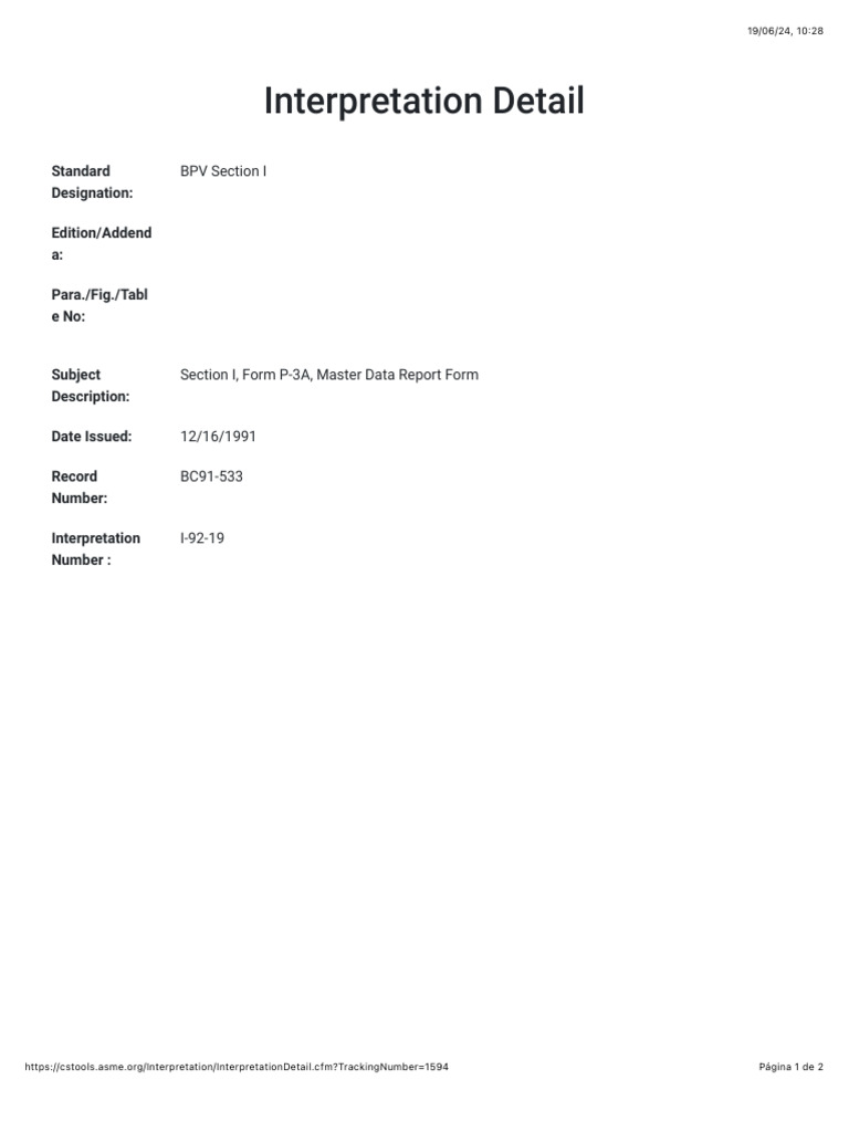 Interpretation Detail: BPV Section I | PDF