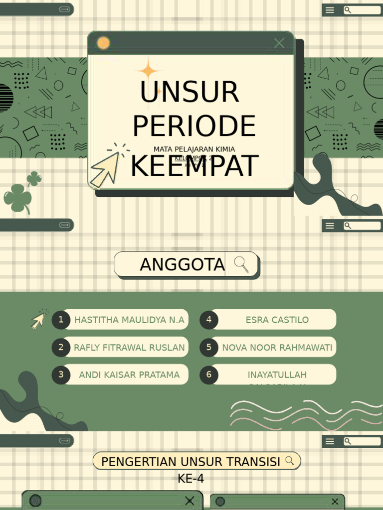 Kimia Unsur Periode 4 Transisi | PDF